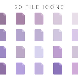 Purple Desktop Folder Icons for MacBook and Windows, Personalized ...
