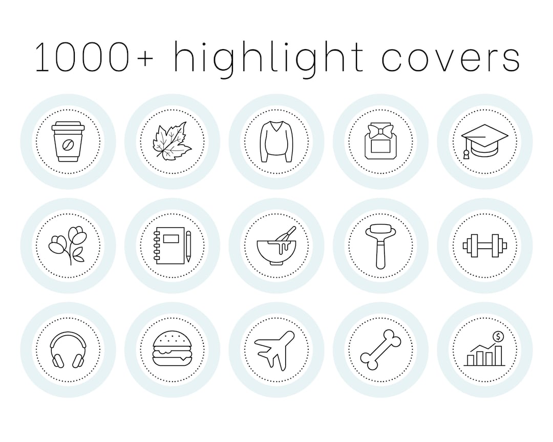 Instagram Highlight Covers Blue IG Story Icons Light Blue Icon Set ...