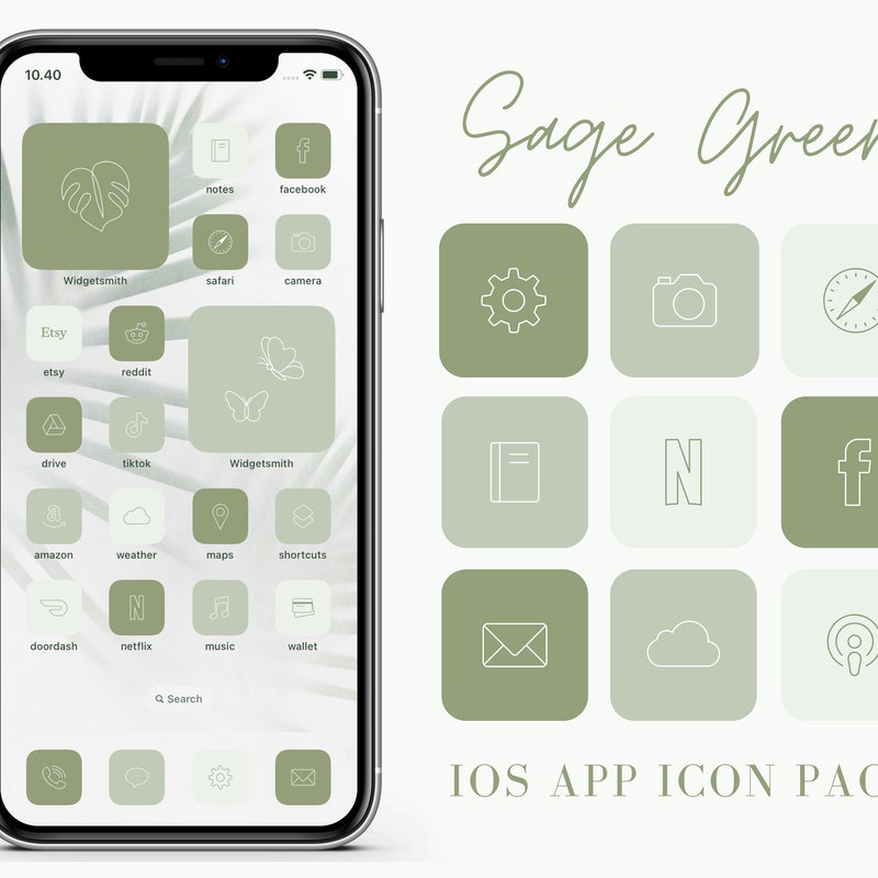 Green App Icons - Etsy