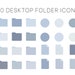 Blue Desktop Folder Icons for MacBook and Windows, Organize Files With ...