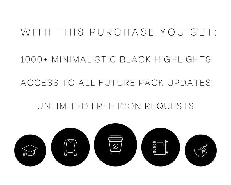 1000 instagram story highlight covers icon pack black and - Etsy.de