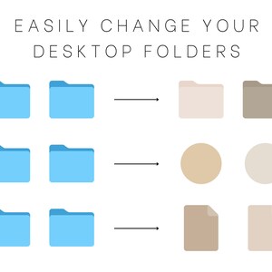 Neutral Beige Desktop Folder Icons for MacBook and Windows ...