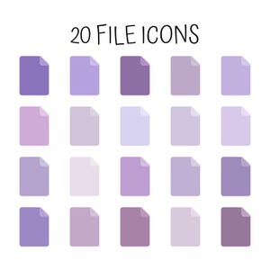 Purple Desktop Folder Icons for Macbook, Computer Desktop Icons, Mac ...