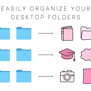 Cute Light Pink Desktop Folder Icons for MacBook and Windows ...