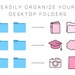 Cute Light Pink Desktop Folder Icons for MacBook and Windows ...
