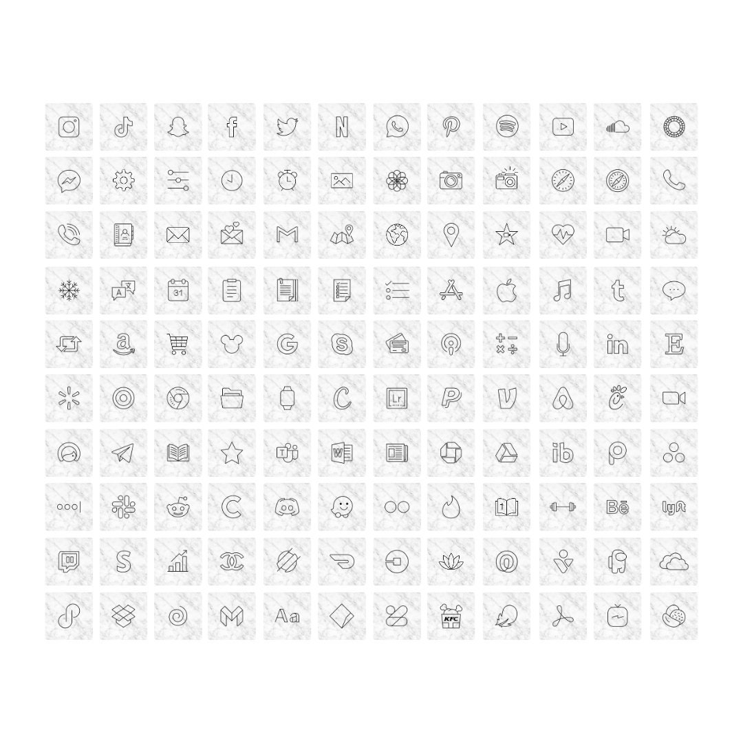 400+ Minimalistic Marble Ios App Icon Pack | Minimal | Ios 14 ...