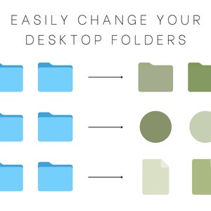 Green Desktop Folder Icons for MacBook and Windows, Vibrant Icon Pack ...