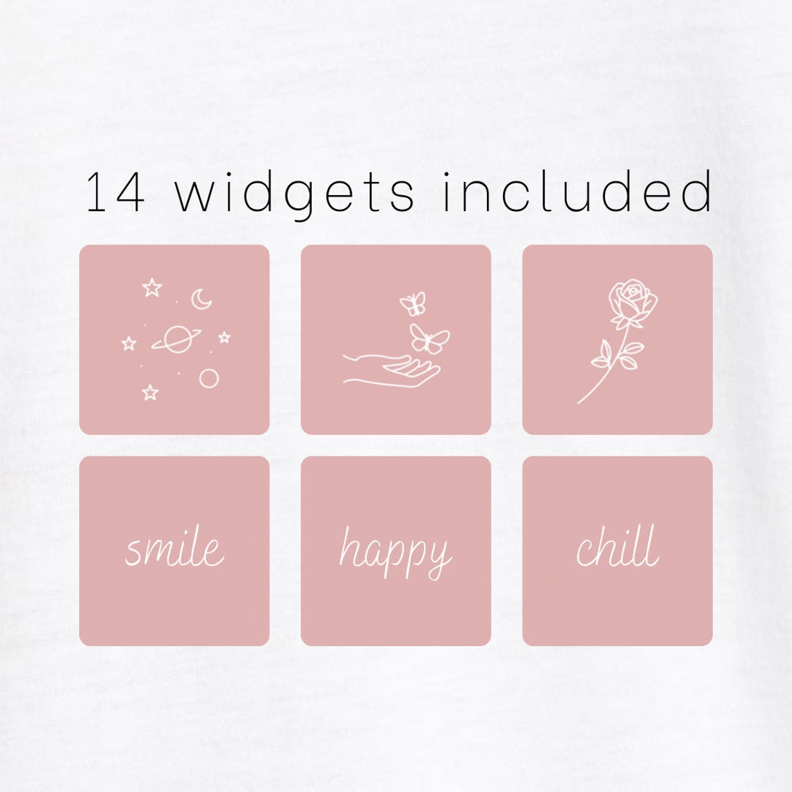 900 Minimalistic Rose Ios App Icon Pack Ios 14 Aesthetic - Etsy