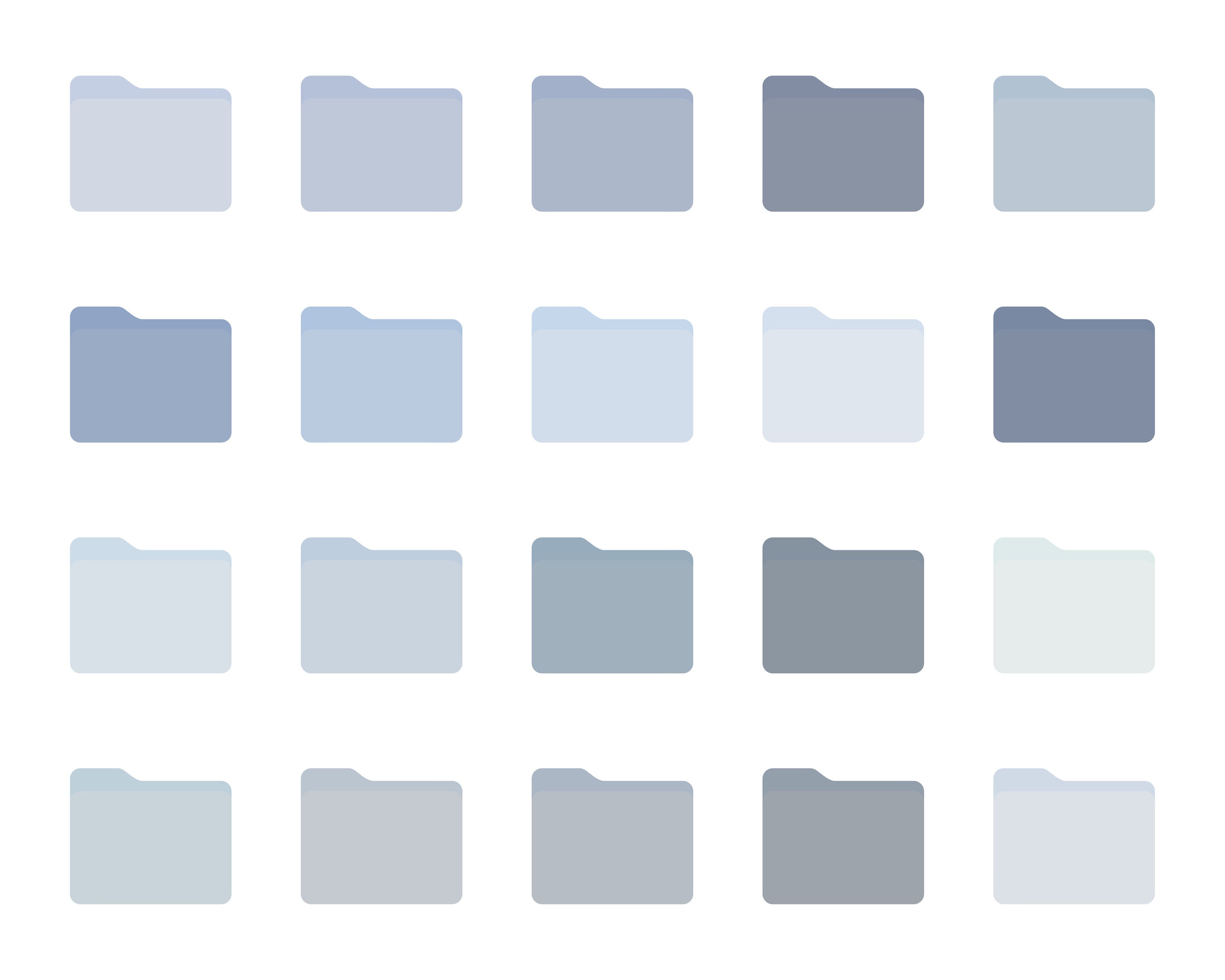 Blue Desktop Folder Icons Aesthetic Organizing Icons Macbook - Etsy