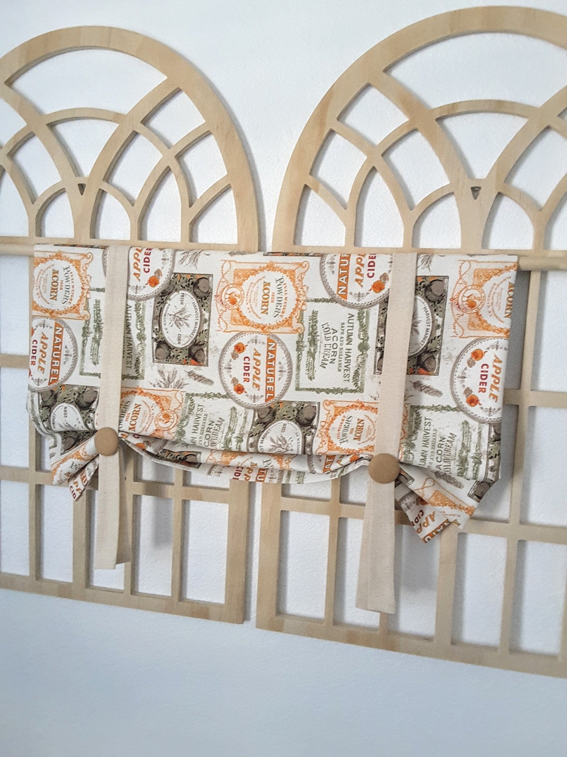 Harvest Cider Farmhouse and Natural Tie up Valance Farmhouse - Etsy