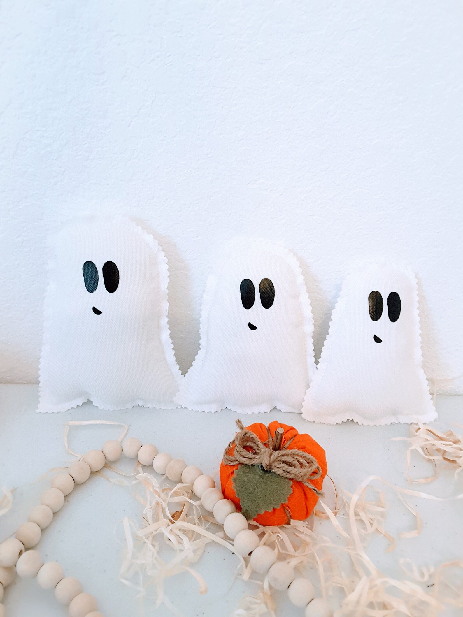 Mini Ghost Pillows Halloween Mini Ghosts Wood Stand Ghosts | Etsy
