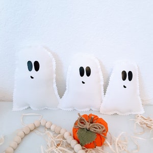 Mini Ghost Pillows, Halloween Mini Ghosts, Wood Stand Ghosts, Tiered ...