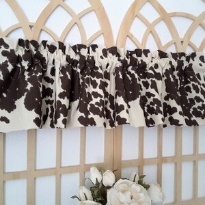 Cow Print Valance, Ruffle Valance, Country Valance, Vintage Valance ...