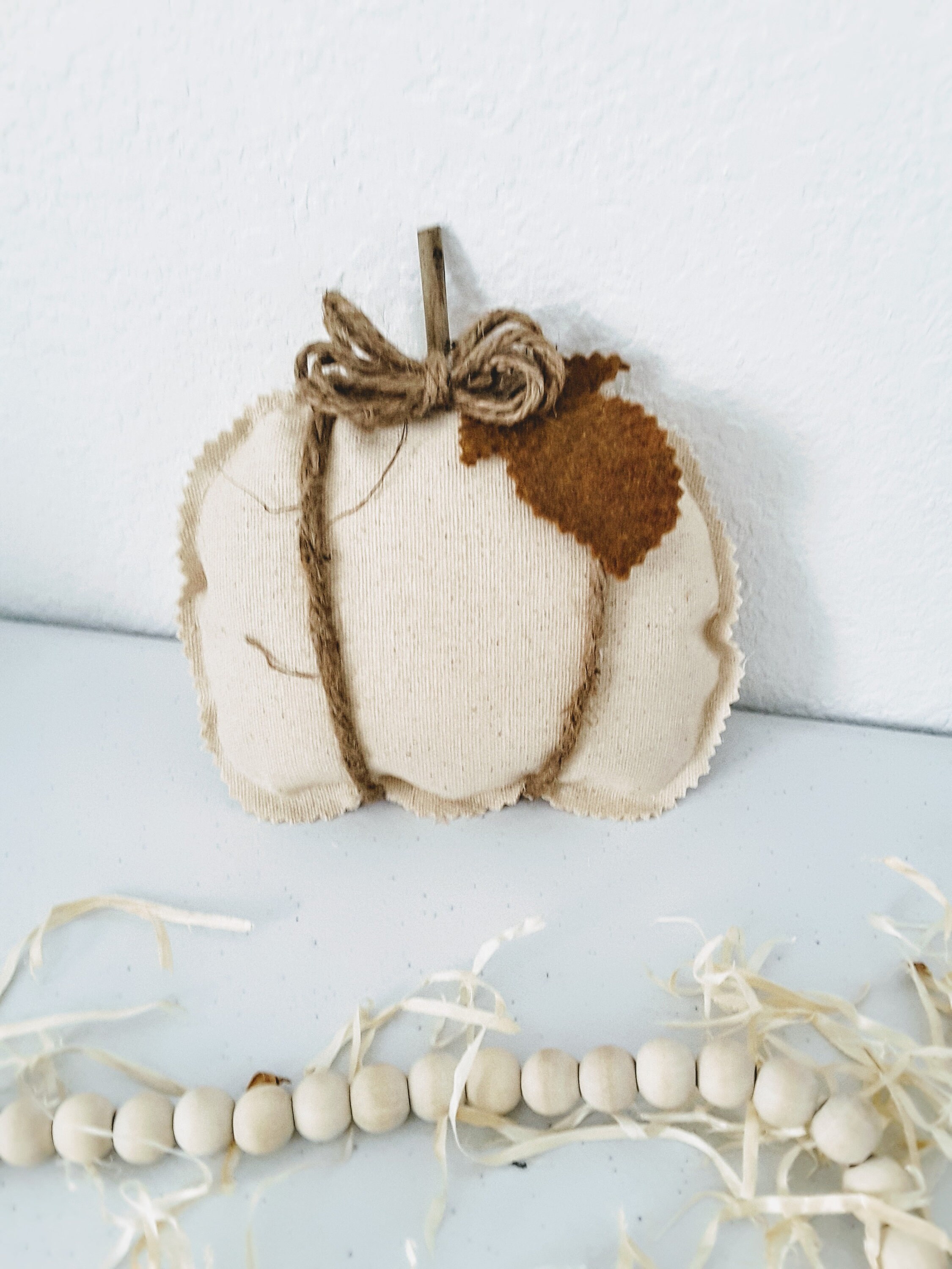 Farmhouse Fabric Pumpkin Pillow: Rustic Fall Decor - Etsy