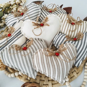 Farmhouse Fabric Hearts, Rustic Hearts Collection, Fabric Hearts Decor ...