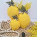 Set of 3 Farmhouse Mini Yellow Lemons, Mini Fabric Lemons, Yellow ...