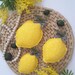 Set of 3 Farmhouse Mini Yellow Lemons, Mini Fabric Lemons, Yellow ...
