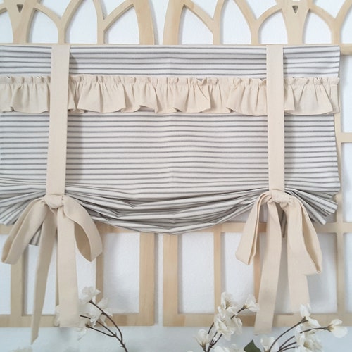 Ticking Valance Farmhouse Curtain - Etsy