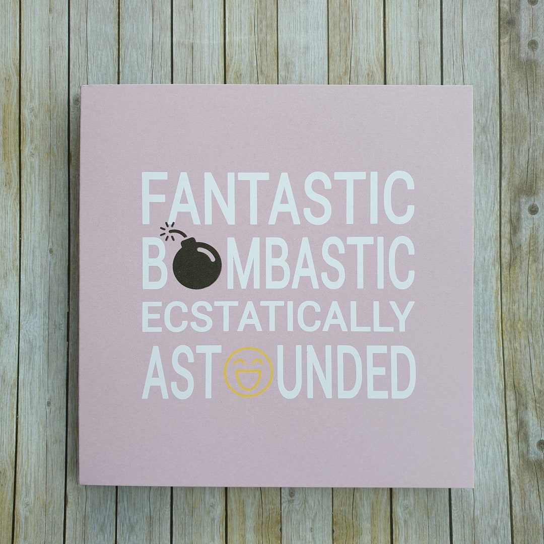 Congratulations Card, Fantastic Bombastic, Birthday, New Job, New Home ...