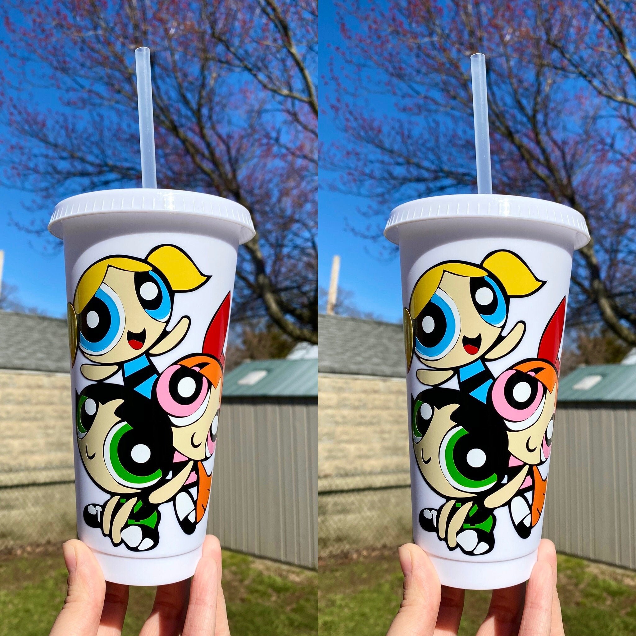 Powerpuff Girls 24oz Cold Cup Blossom Buttercup Bubbles | Etsy
