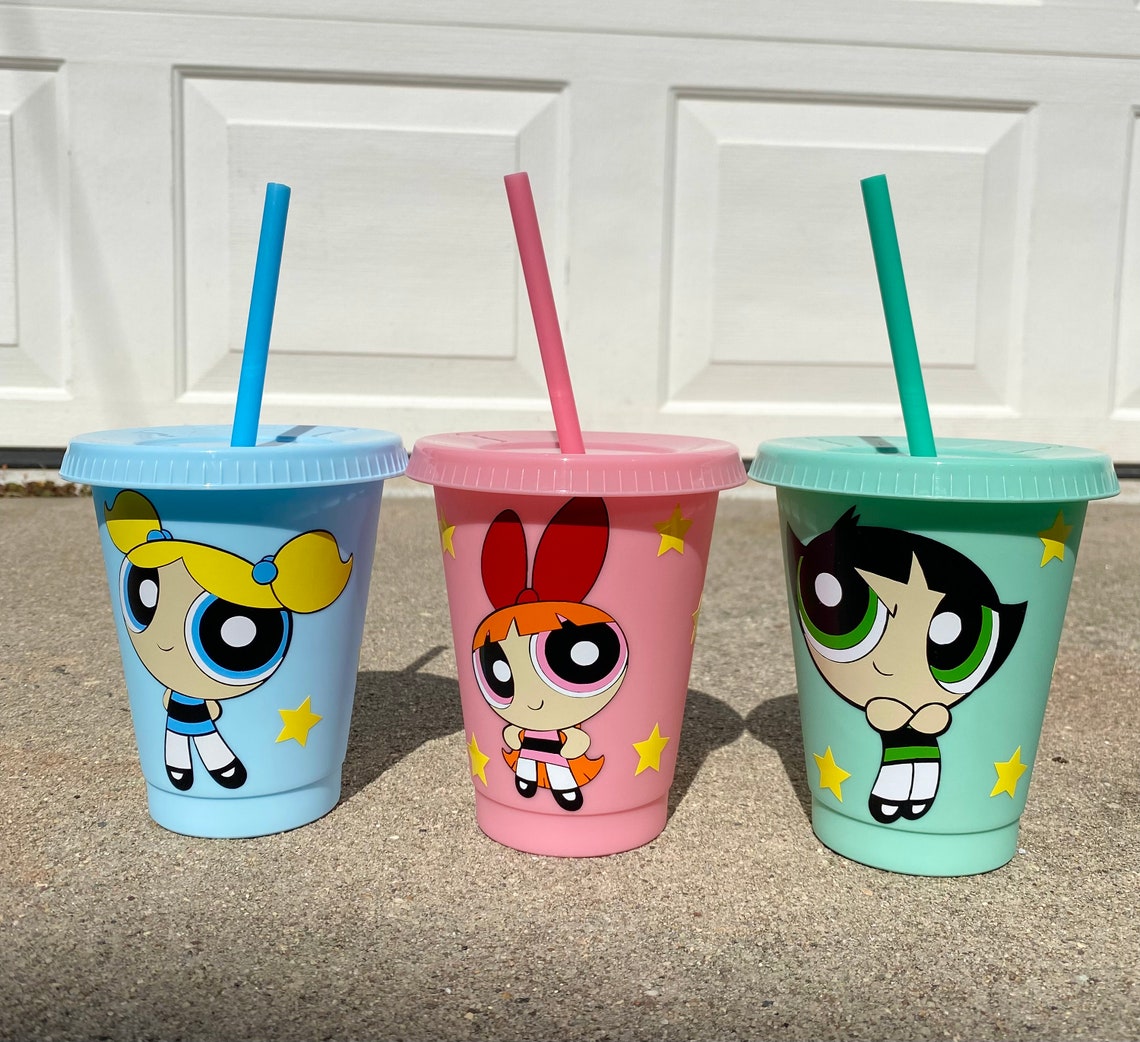 Powerpuff Girls 16oz Kids Cold Cup Blossom Buttercup | Etsy