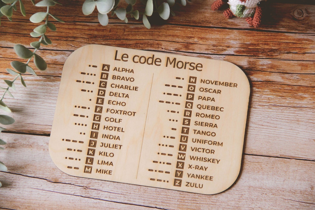 Educational Wooden Board to Learn Morse Code - Etsy