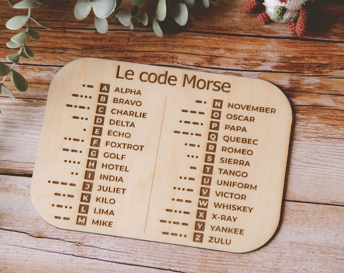 Educational Wooden Board to Learn Morse Code - Etsy