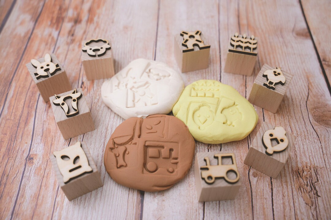 FARM Themed Modeling Clay Stamps - Etsy