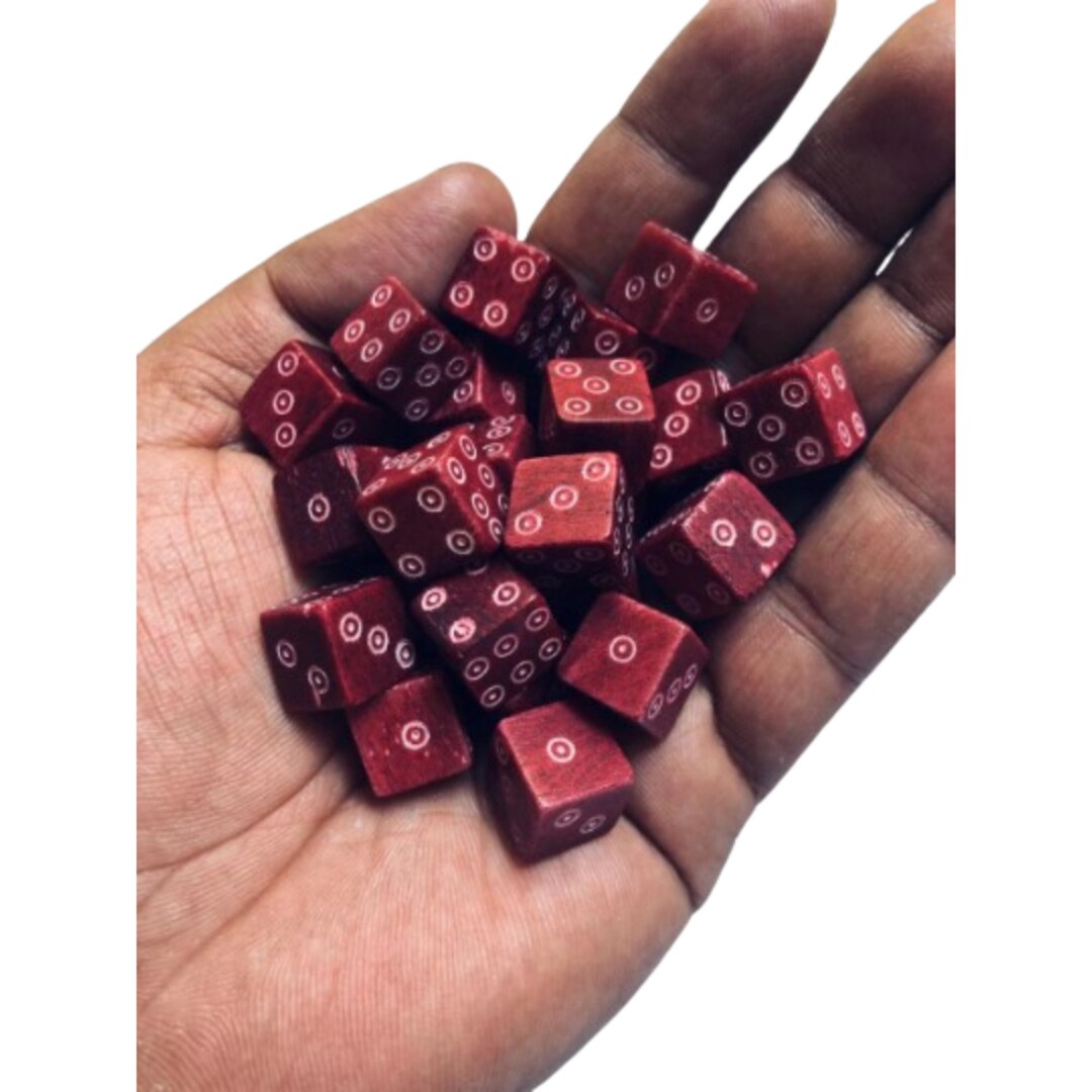 Dark Red Bone Die, Viking Dice, Medieval Dice, Carved Dice, Betting ...