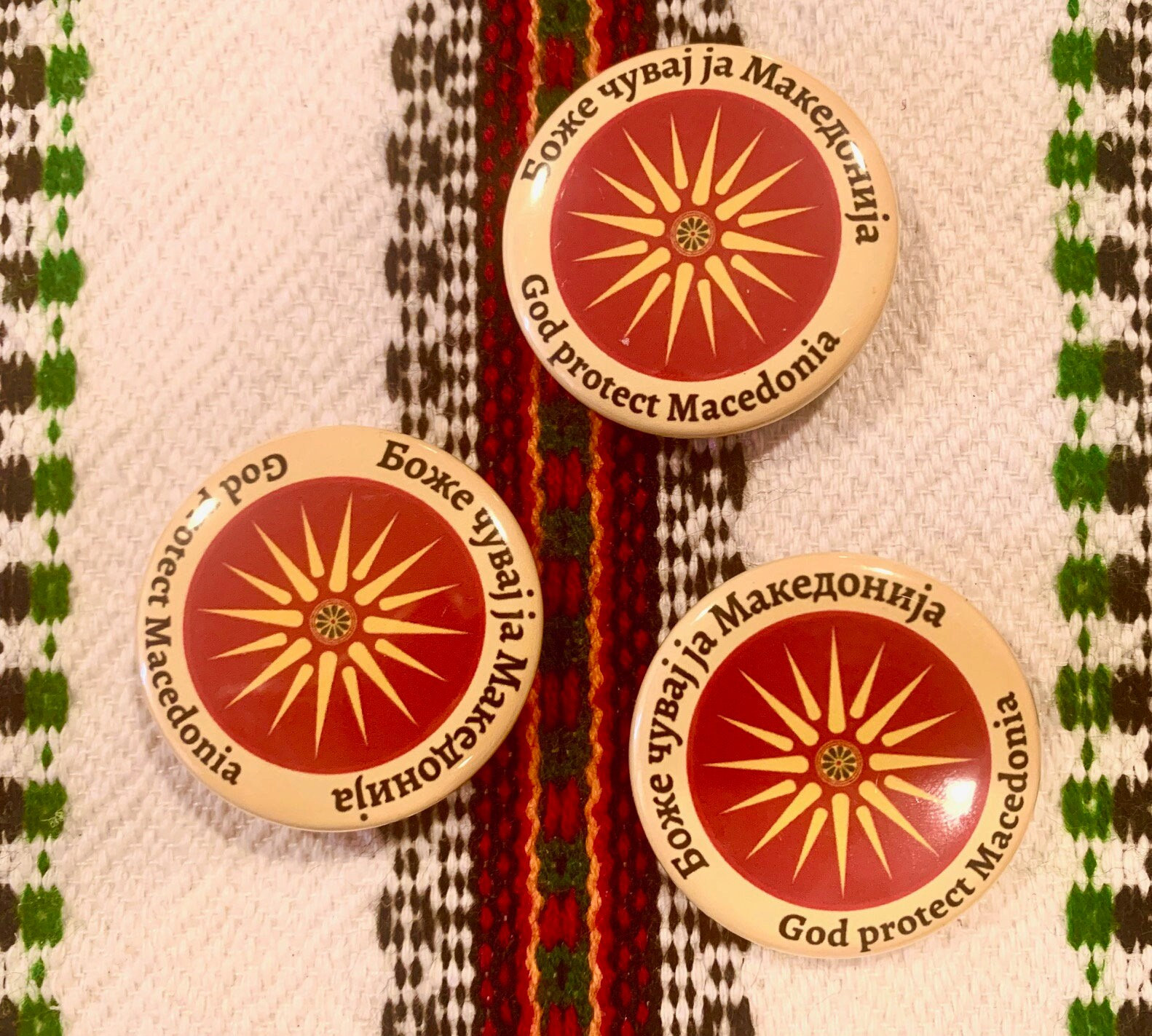 3 Macedonian Flag Pins Macedonian Flag Badge Macedonia Gift for Macedonian - Etsy