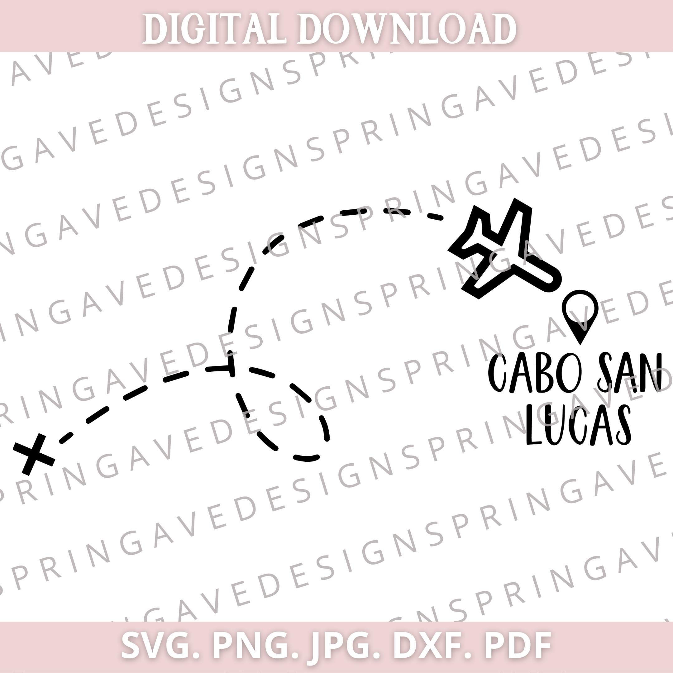 Flight to Cabo San Lucas SVG Travel SVG Vacation SVG Vinyl - Etsy Ireland