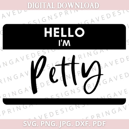Petty SVG/JPG/PNG - Etsy