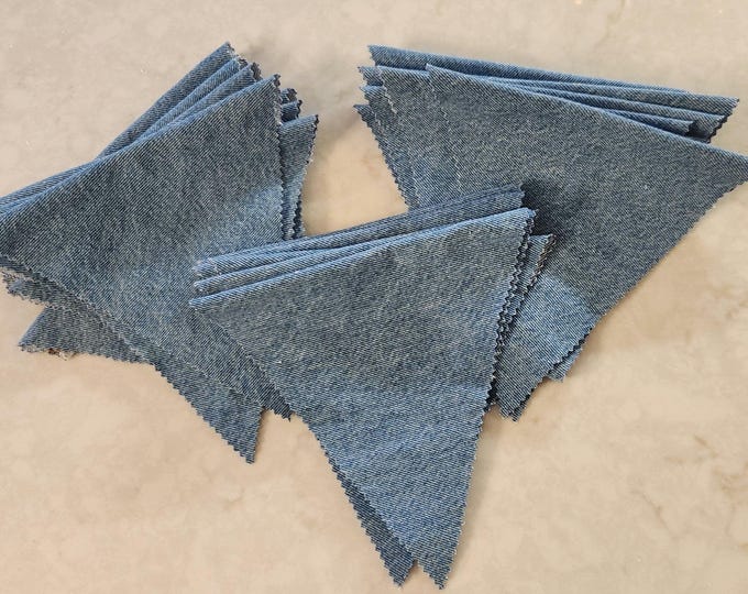 Denim Blue Jean Pennant Flags Banner Bunting Flags - Etsy
