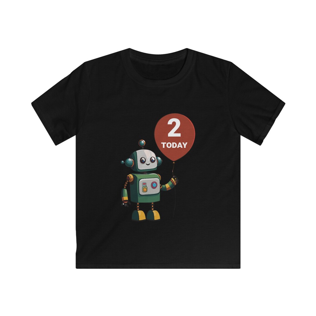 Robot 2nd Birthday Shirt for Boys and Girls - Cute Robot Toddler Tee - Etsy