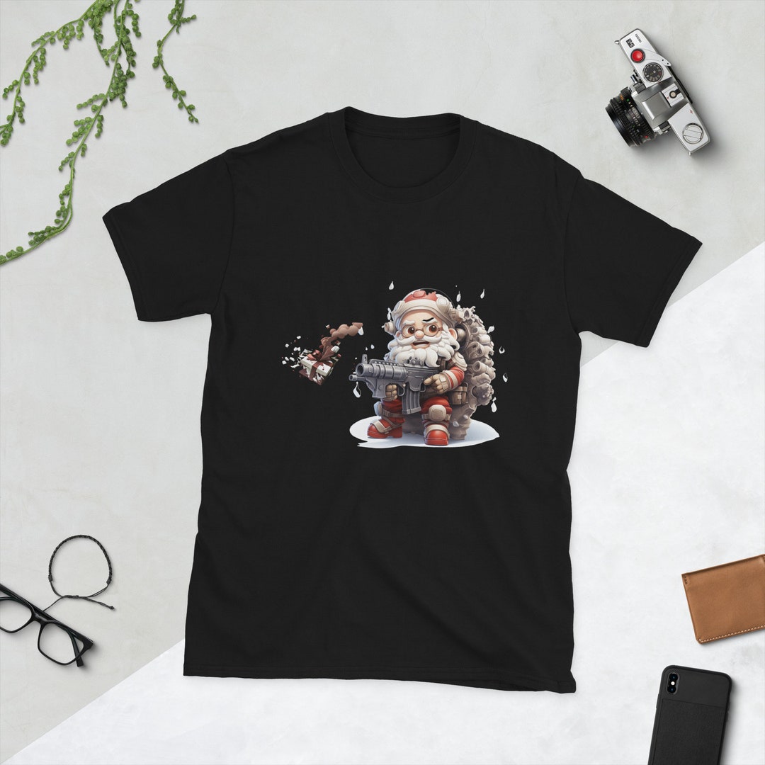 Santa Shooting Out the Presents Christmas Unisex T-shirt - Etsy