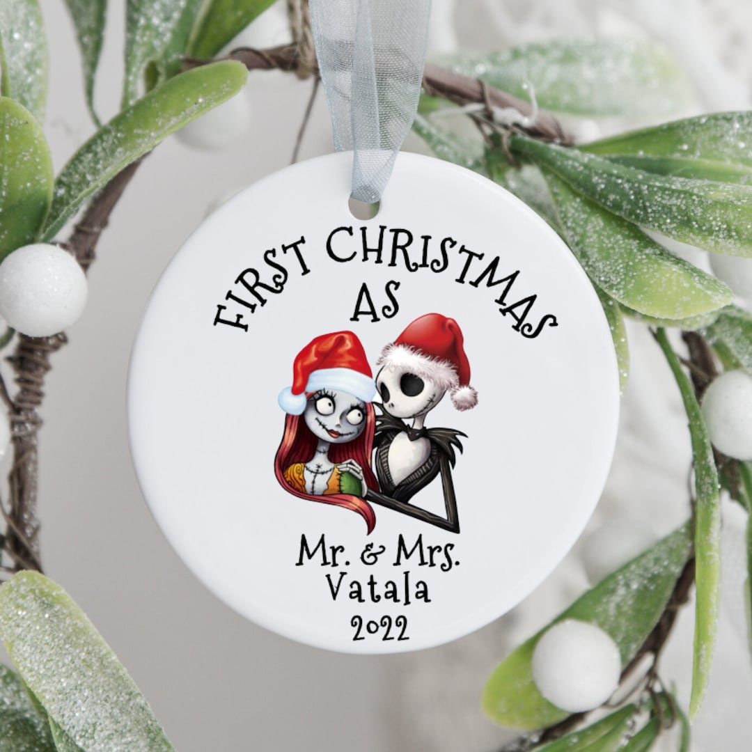 Nightmare Before Christmas Ornament, Newly Wed Gift, Wedding Gift ...