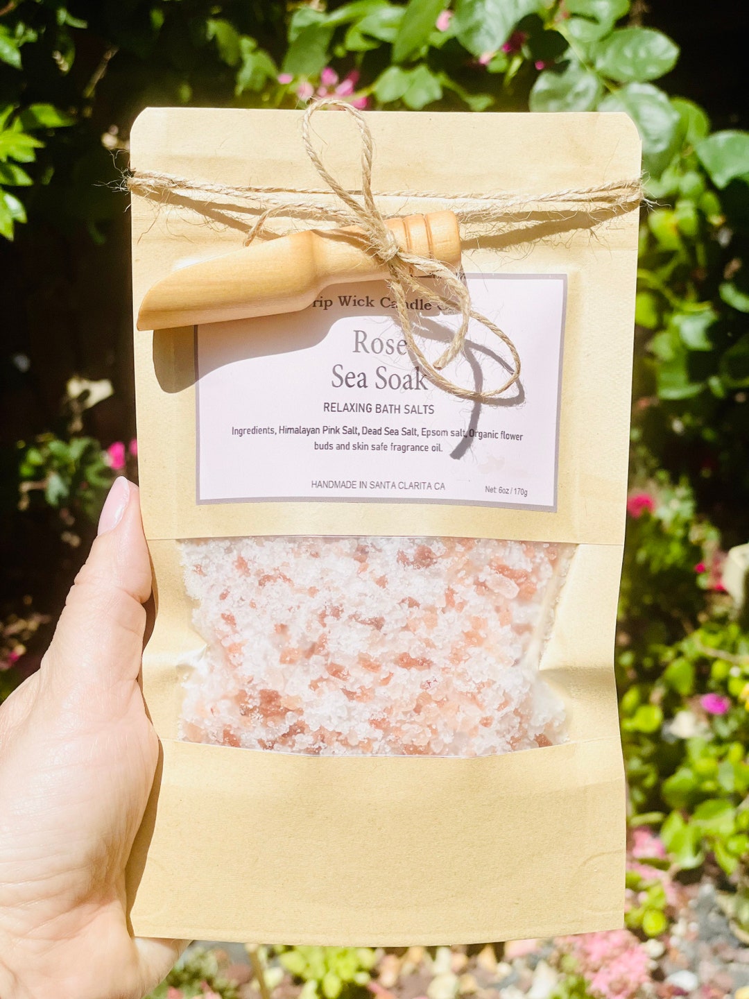 Sea Salt Bath Soak, Bath Salts, Relaxing Rose or Lavender - Etsy