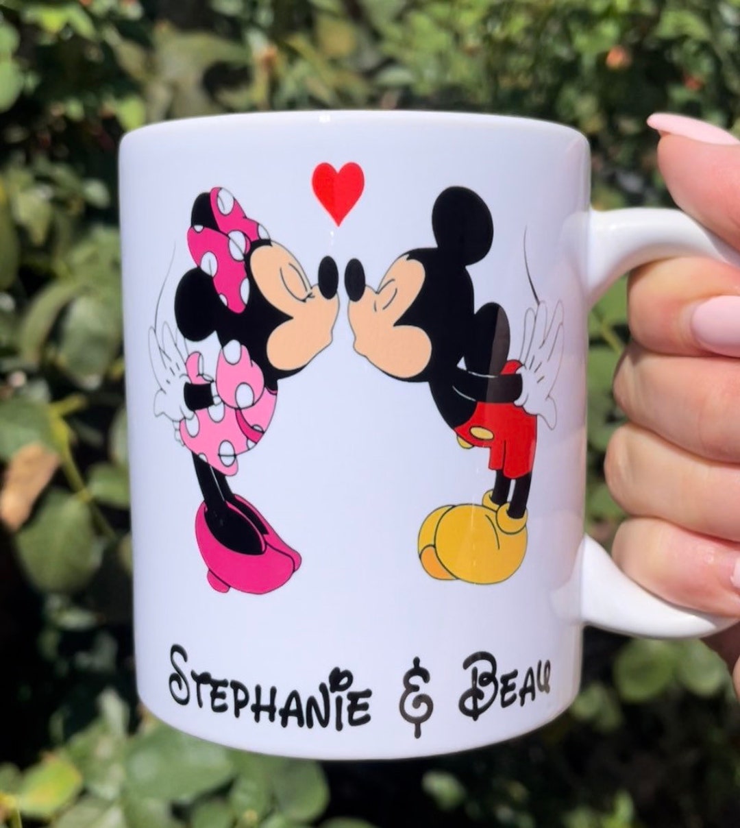 Couples Coffee Mug, Mickey & Minnie Anniversary Gift, Engagement Gift ...