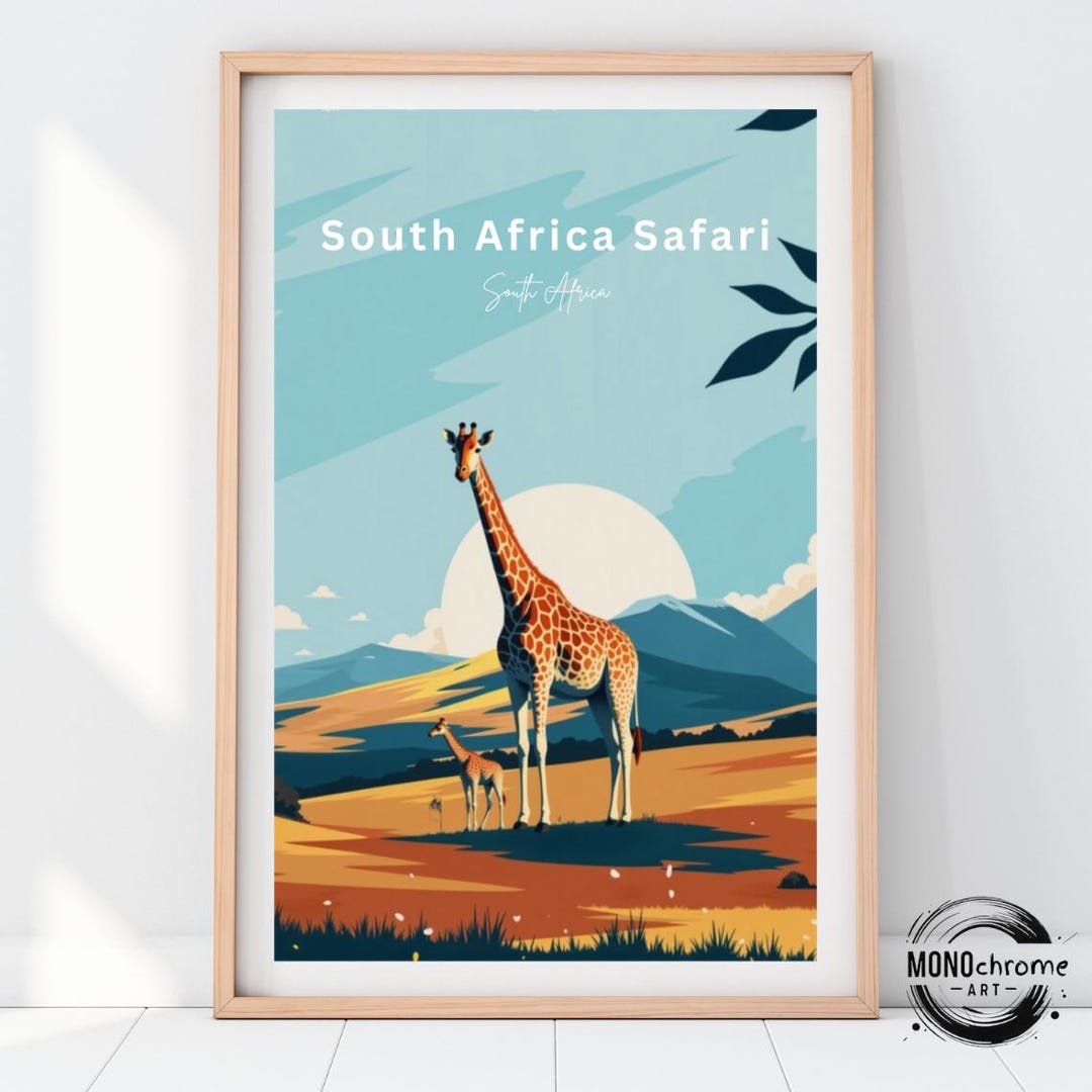 South Africa Safari Travel Print - South Africa Safari Poster, Artwork ...