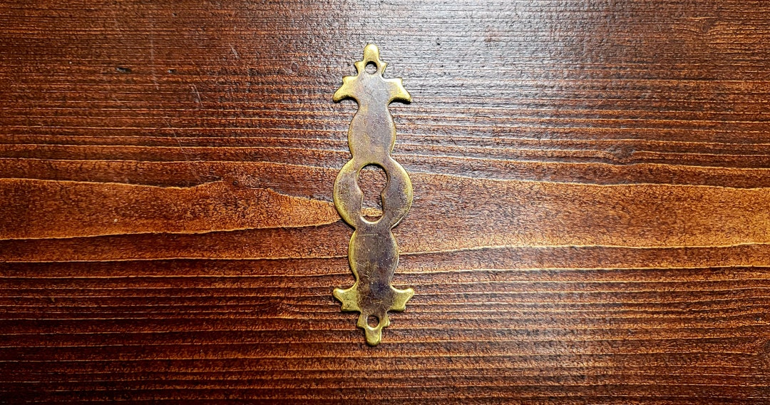 Antique Vintage Decorative Brass Escutcheon Vertical Keyhole - Etsy UK