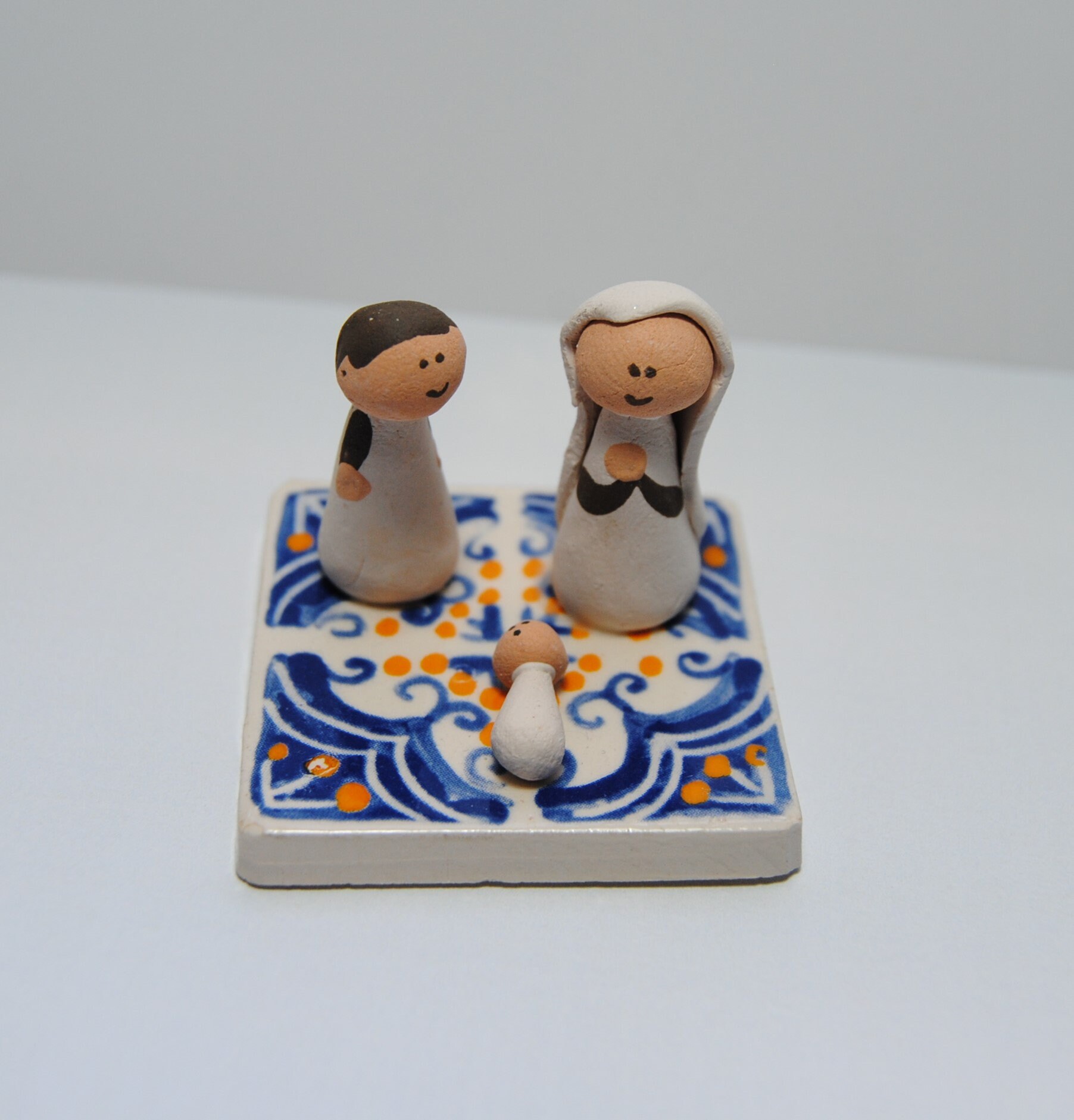 Mini Nativity Scene, Ceramic, Gift, Tile, Collection Handmade Christmas ...