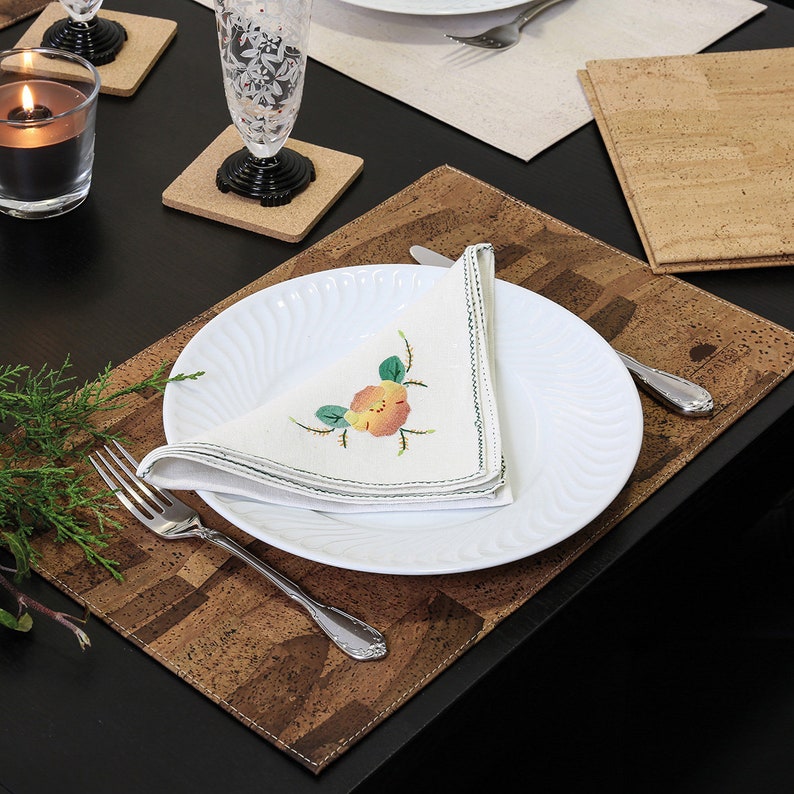 Individual Table Vegan in Cork, Placemats, Mats for Meals, English - Etsy