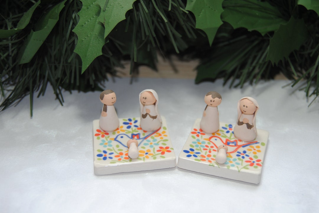 Mini Nativity Scene, Ceramic, Gift, Tile, Viana’s Valentine’s ...