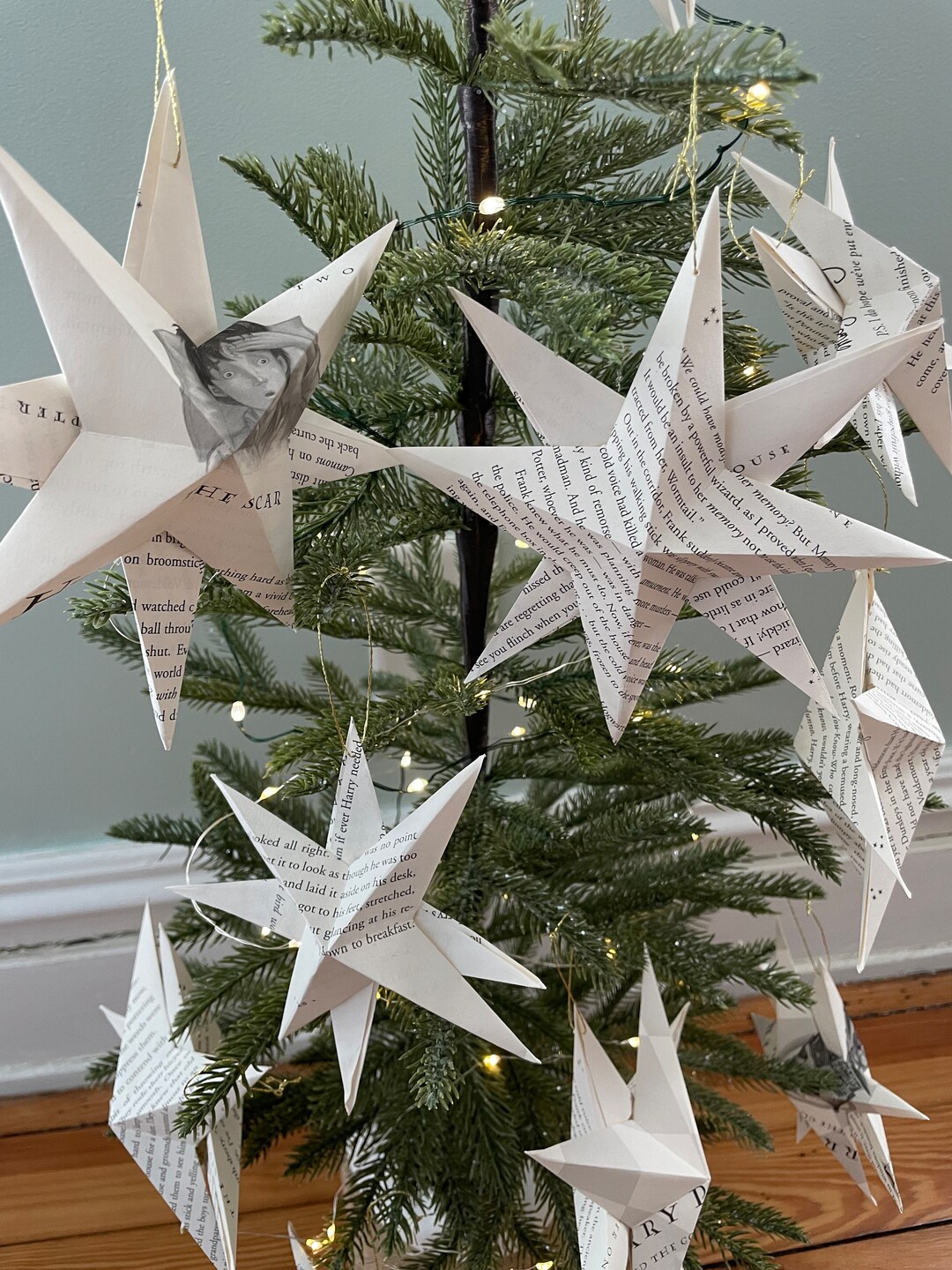 Paper Star Ornaments Made From Book Pages - Etsy