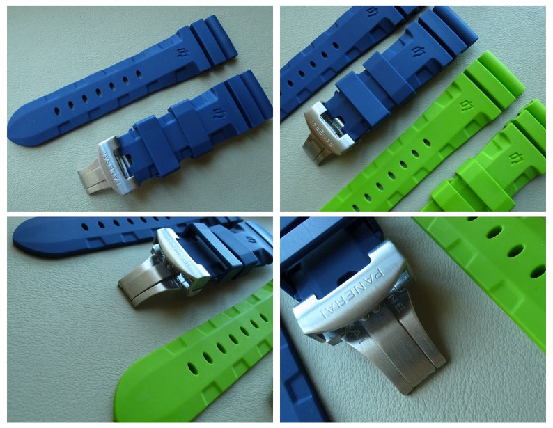 24mm 26mm Rubber Watch Strap With Panerai Deployment Buckle | Etsy