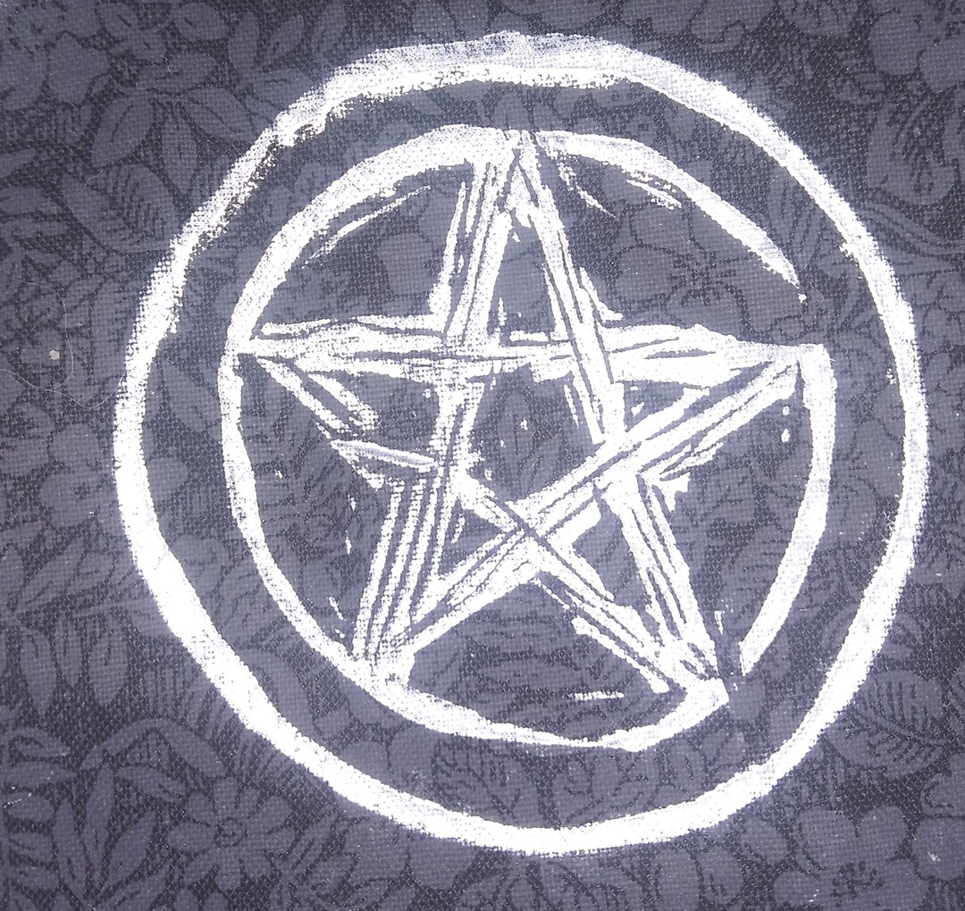 Pentacle/pentagram Linocut Punk Patch (w. Glow in the Dark Option) - Etsy
