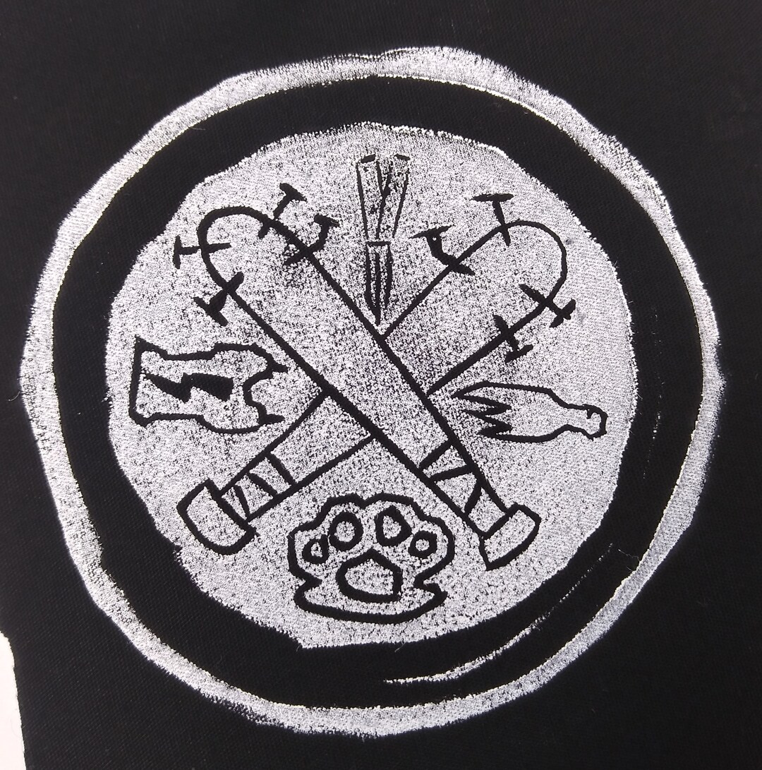 Weapons Linocut Punk Patch (w. Glow in the Dark Option) - Etsy