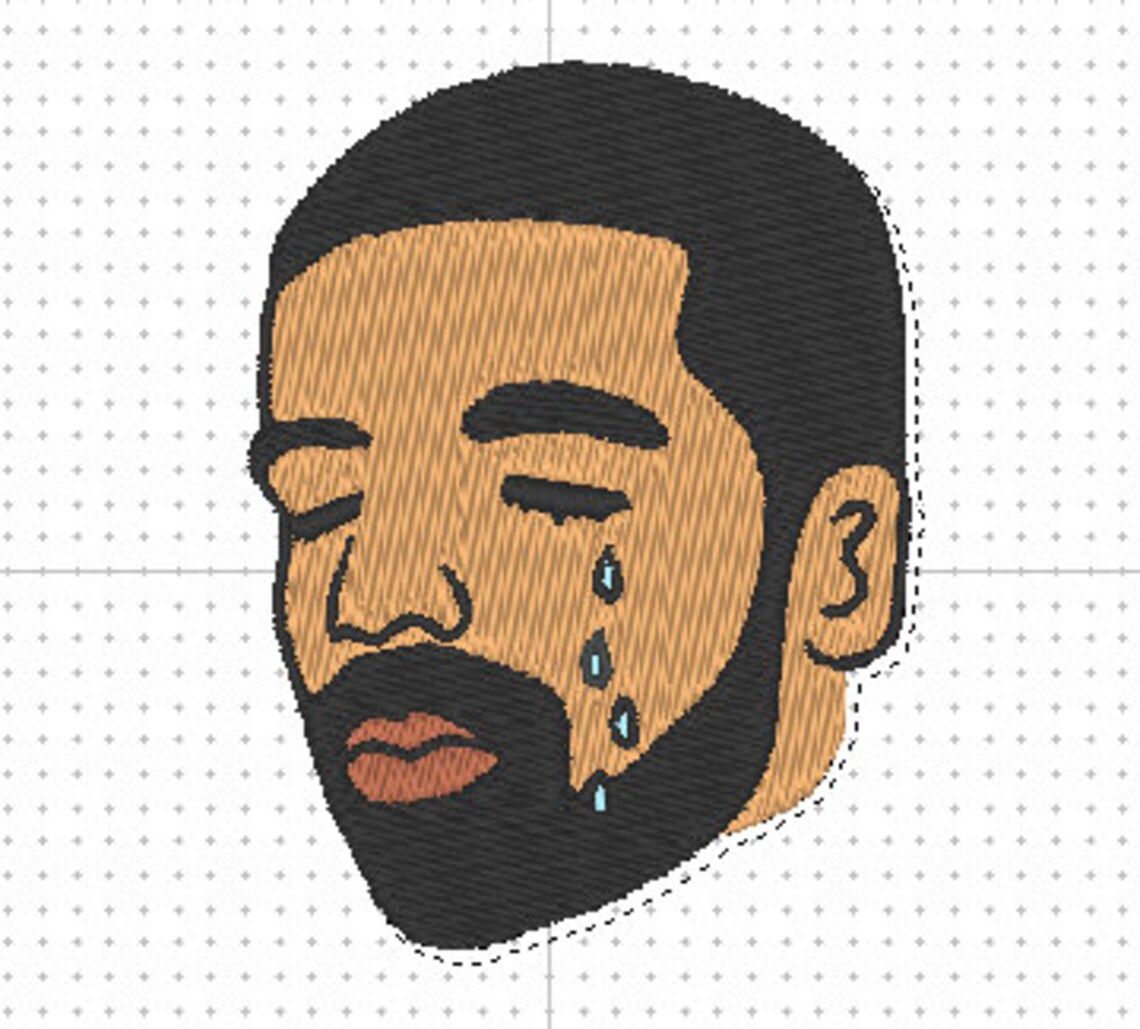 Drake embroidery design zip download 2 sizes pes dst exp jef | Etsy