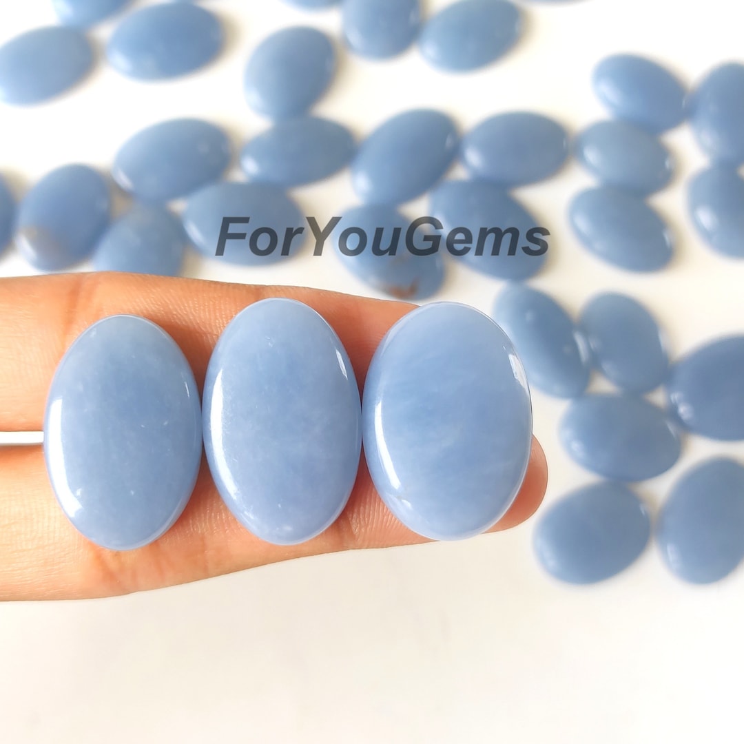 AAA Wholesale Natural Angelite Oval, Angelite Oval Shape Gemstone ...
