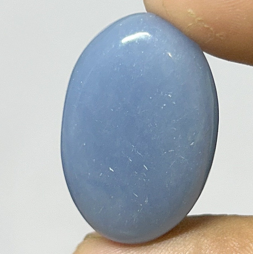 Angelite Gemstone Oval Shape Angelite Gemstone for Making Jewelry and ...